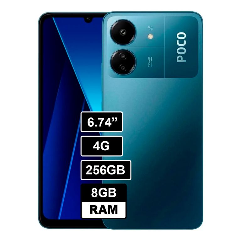Celular Poco C65 8GB RAM 256GB Azul XIAOMI | falabella.com