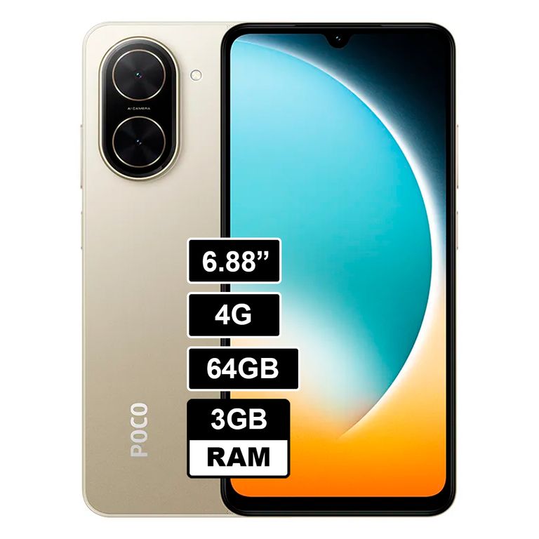 Celular Xiaomi Poco C71 3GB RAM 64GB color Dorado XIAOMI | falabella.com