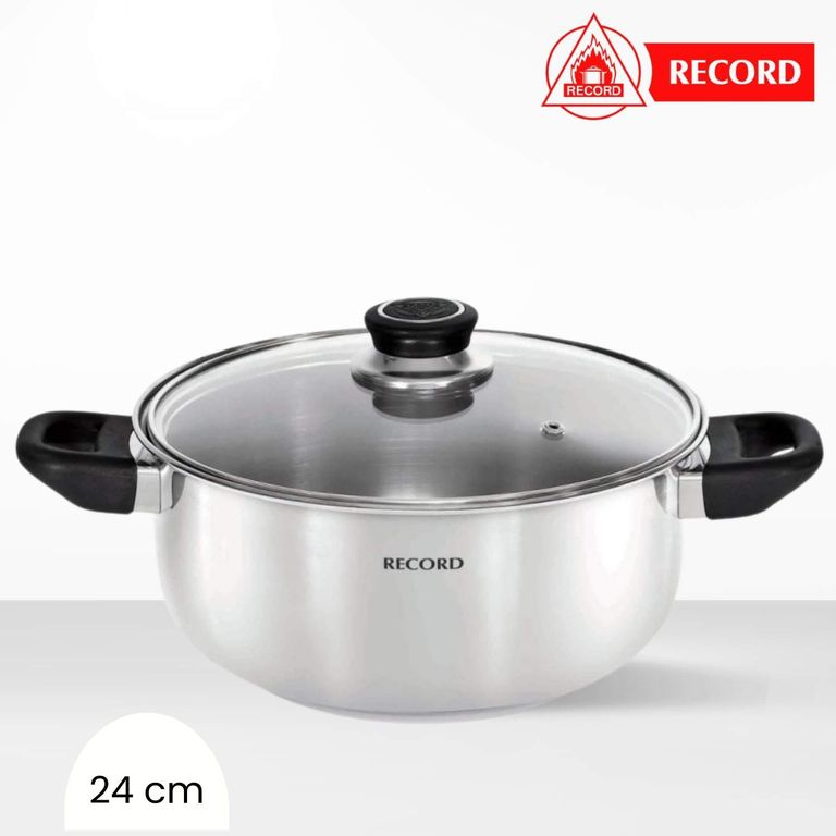 Olla de Acero Inox Milenium Record N° 24 - Tapa de Vidrio RECORD ...