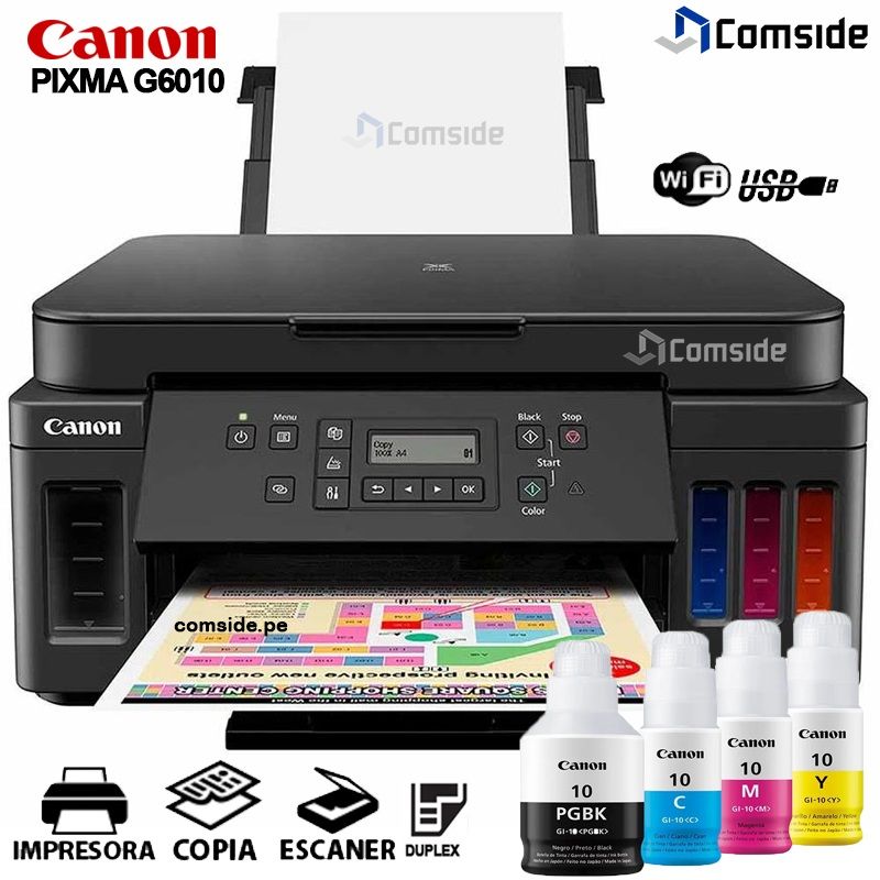 Impresora Multifuncional Canon Pixma G6010 Duplex WiFi Red CANON ...