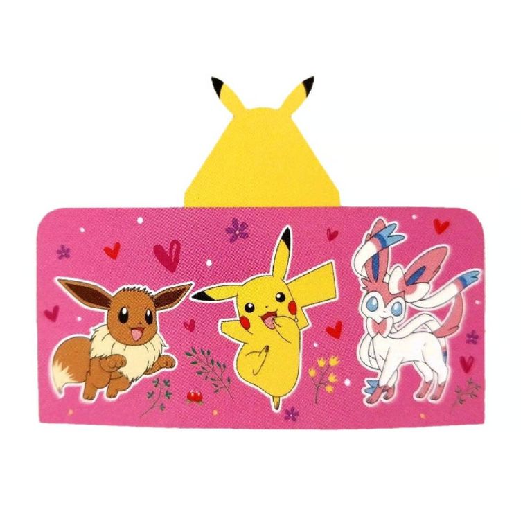 Pokemon Toalla Diseño Pikachu Eevee y Sylveon Rosa POKEMON | falabella.com