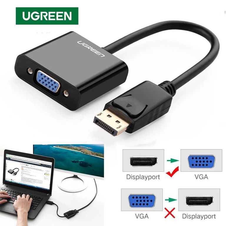 Adaptador Convertidor Displayport A Vga Ugreen Premium Dp UGREEN ...