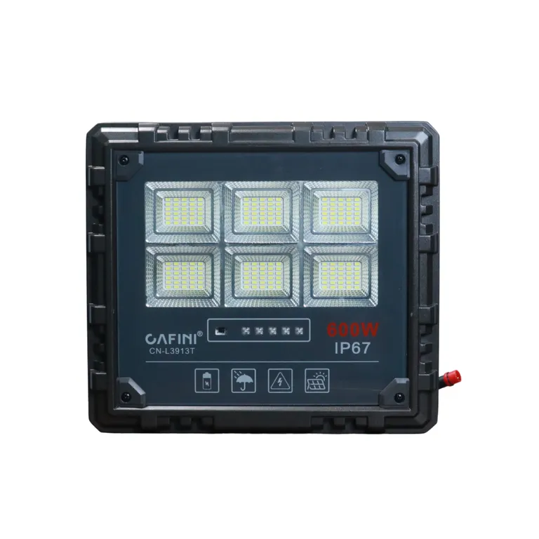 Reflector Solar LED 600W Cafini CN-L3913T Control Remoto y Panel Solar ...
