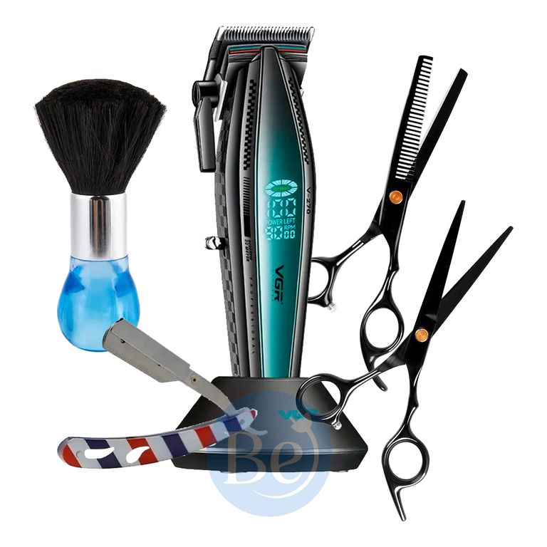 Cortadora de Cabello VGR V-270 Metal 9000rpm y Kit Barbero VOYAGER ...