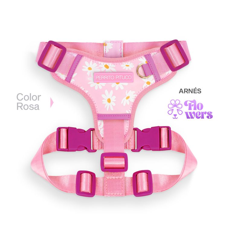 ARNÉS PERRITO PITUCO FLOWERS ROSADO TALLA XS PERRITO PITUCO | falabella.com