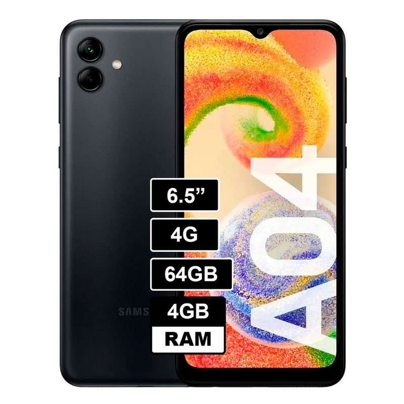 A04 4GB RAM 64GB Negro SAMSUNG | falabella.com