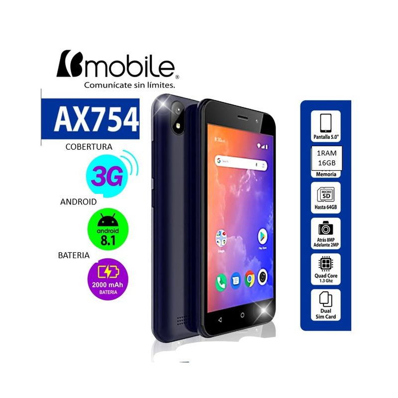CELULAR BMOBILE AX754 16GB/1RAM 3G BMOBILE | falabella.com
