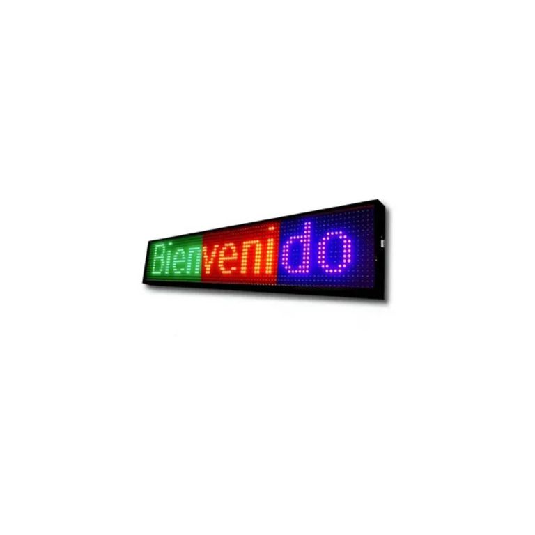 Letrero Led Programable 100X20 Tres Colores Rgb Pasamensajes GENERICO ...