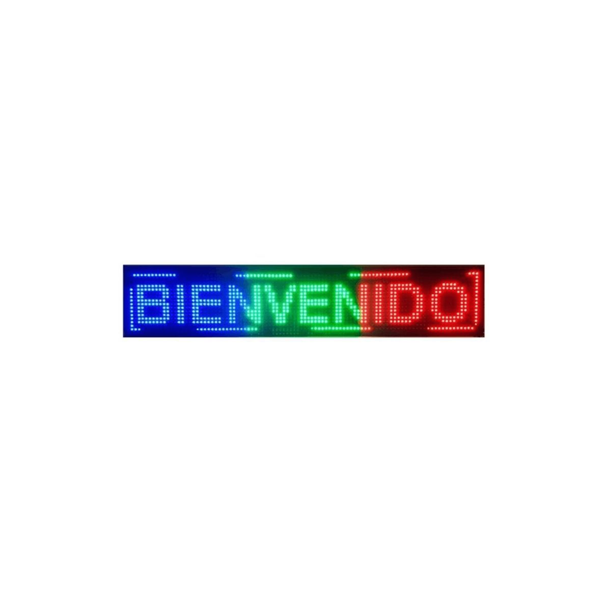 Letrero Led Programable 100X20 Tres Colores Rgb Pasamensajes GENERICO ...