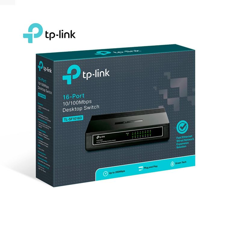 SWITCH TP-LINK 16PORT 10100 TL-SF1016D TP LINK | falabella.com
