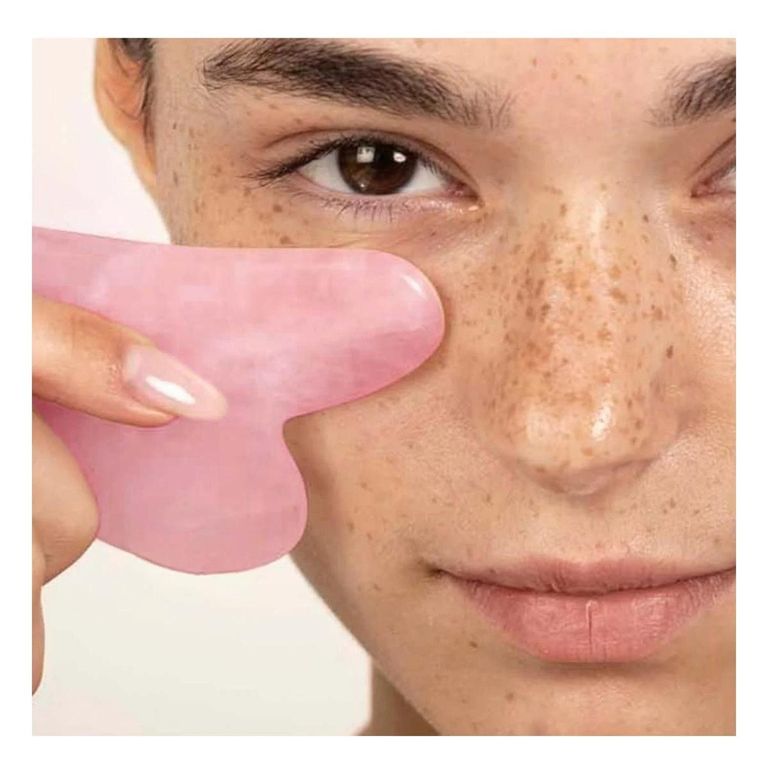 Pack12 Gua Sha de Cuarzo Masajeador Facial en Color Rosado RYBIU IMPORT ...