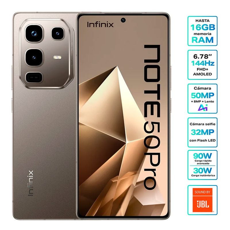 Celular Note 50 Pro 8GB RAM 256GB NEGRO INFINIX | falabella.com
