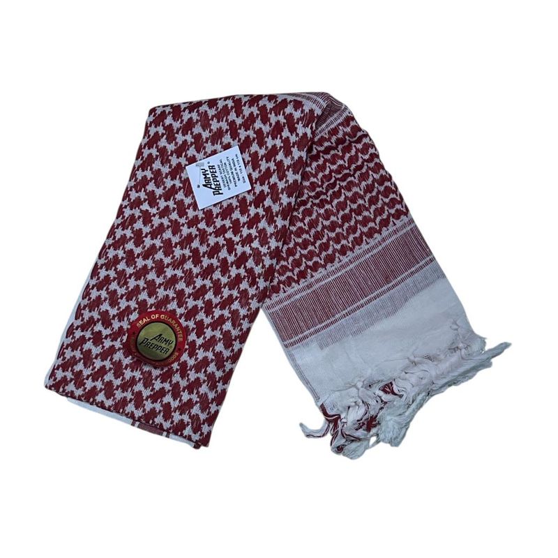 Bufanda Shemagh Multiproposito Modelo Classic Rojo-Blanco ARMY PREPPER ...