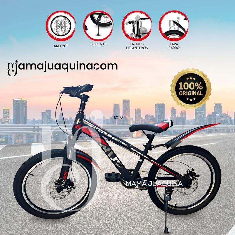 Bicicleta Deportiva Aro 20 «HXL RUN» Edición Limitada Red VELOX ...