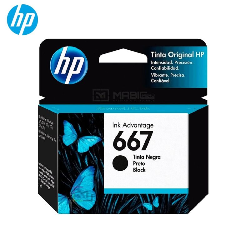 Cartucho de Tinta HP 667 Negro 3YM79AL DeskJet 2775 4175 Original HP ...