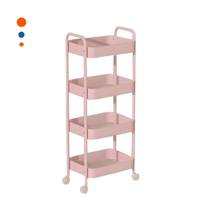 Estante con Ruedas y Asas de Metal en Color Rosado GENERICO | falabella.com