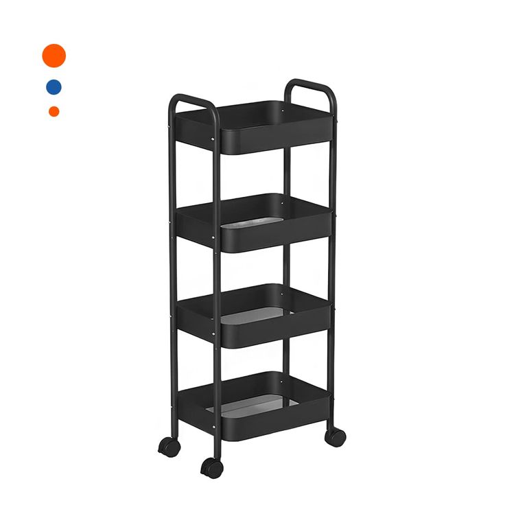 Estante con Ruedas y Asas de Metal en Color Negro GENERICO | falabella.com