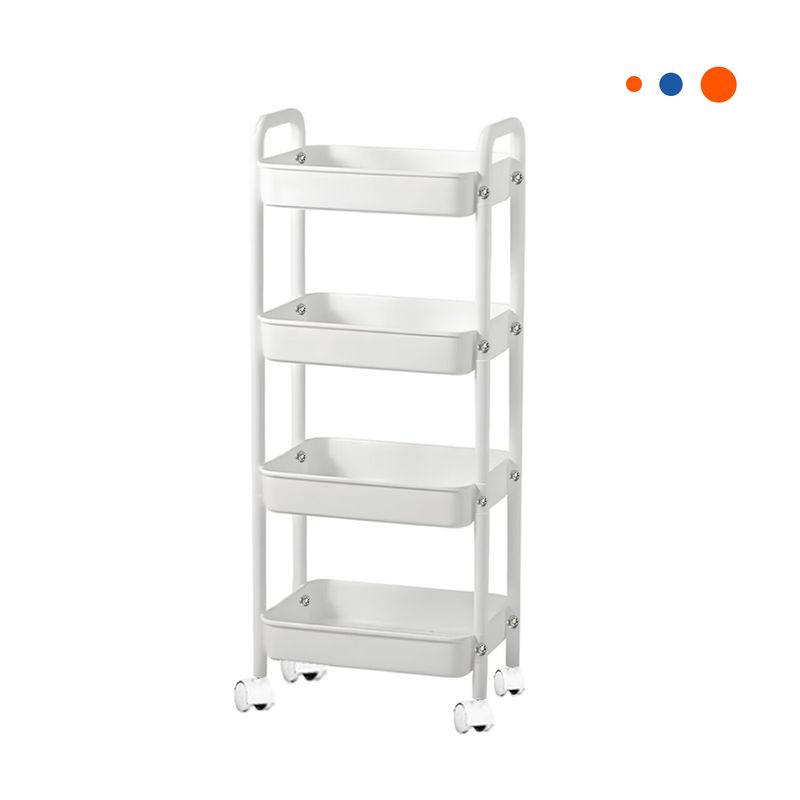 Pack2 Estante con Ruedas y Asas de Metal en Color Blanco GENERICO ...