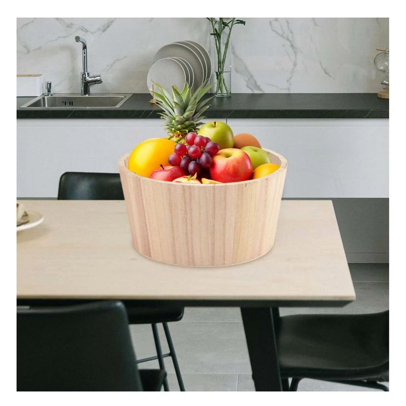Pack12 Balde de Facil Uso en Madera para Alimento 20x10cm GENERICO ...