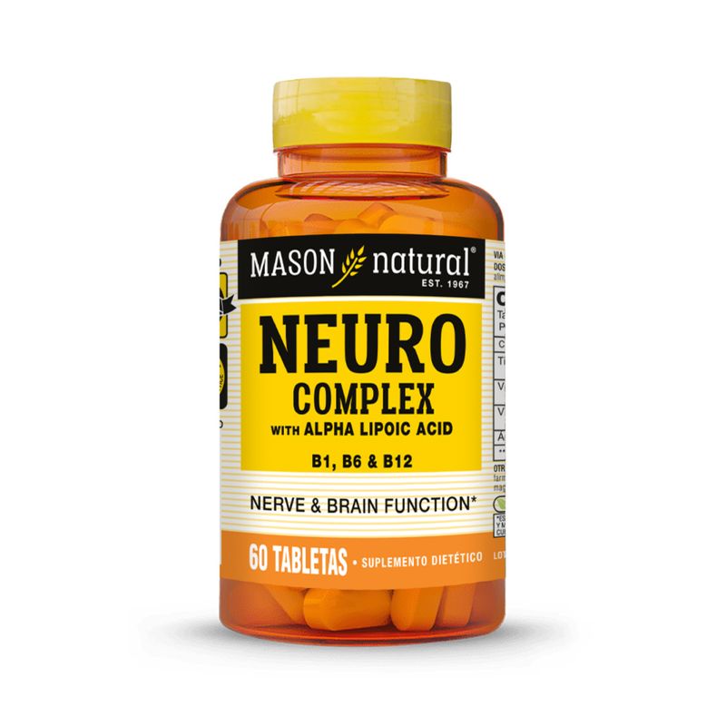 Neuro Complex con Ácido Alfa Lipoico - Mason Natural - 60 Tabletas ...