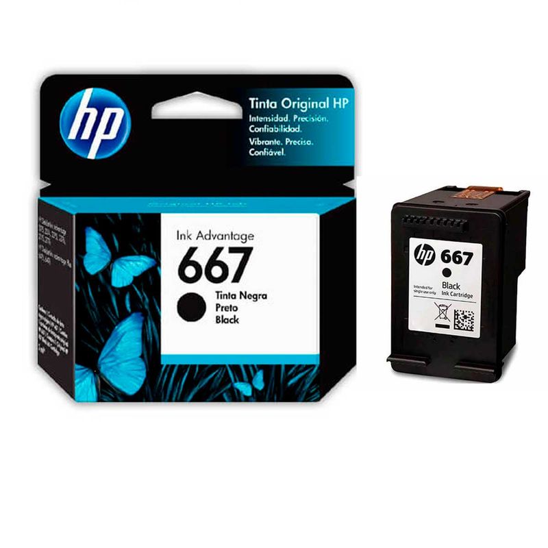 TINTA HP 3YM79AL 667 NEGRO HP | falabella.com