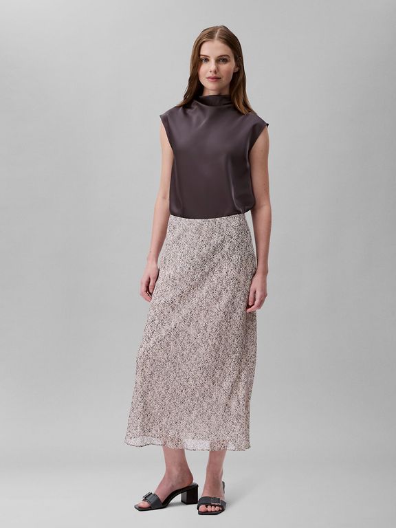 FALDA PRINTED ABSTRACT GEORGETTE MID CK CALVIN KLEIN | falabella.com