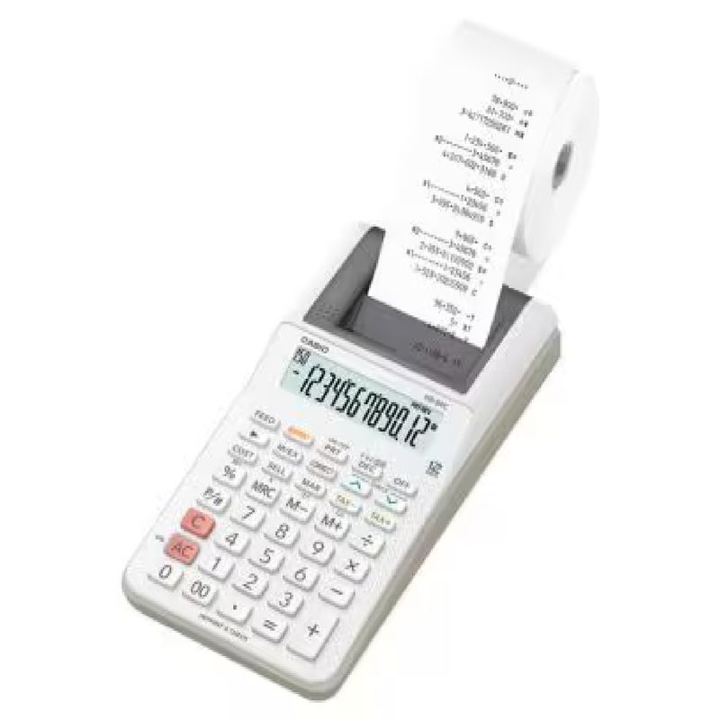 Calculadora Casio HR-8RC-BK con Wincha 12 Dígitos (Blanco) CASIO | falabella.com