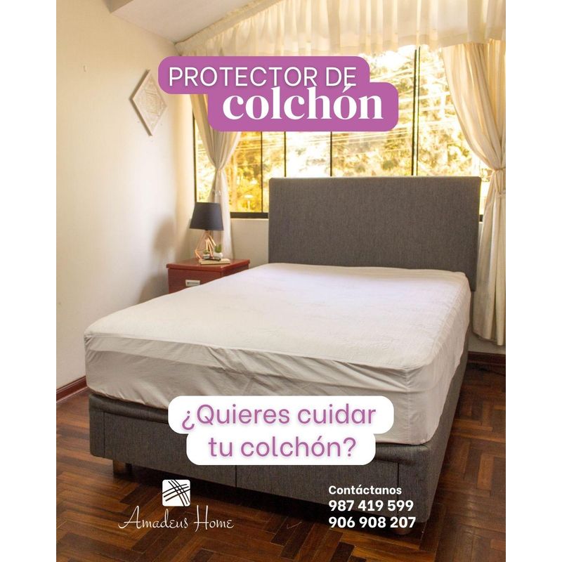 Protector de Colchón Impermeable King Amoldable de Bambú Premium ...
