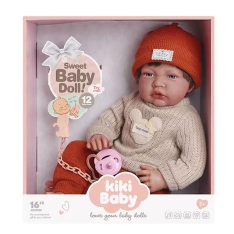 Muñeca Tipo Reborn Kiki Baby con 12 Sonidos 40 cm S2142 GENERICO ...