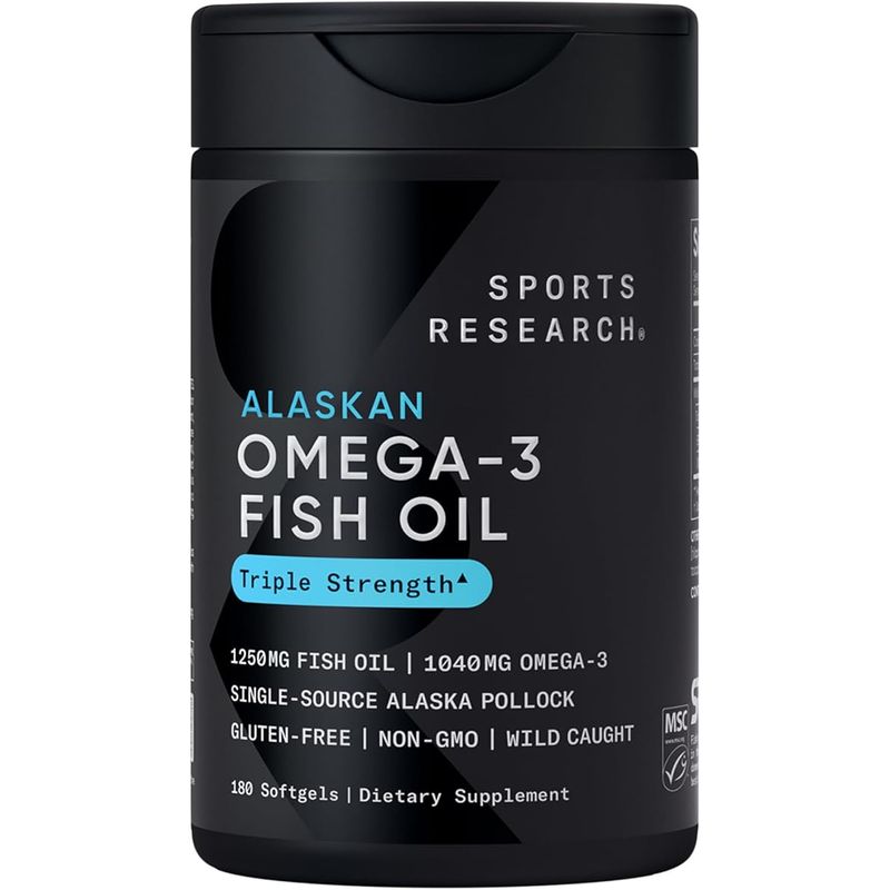 Sports Research Omega-3 Fish Oil Triple Strength 180 cápsulas GENERICO ...