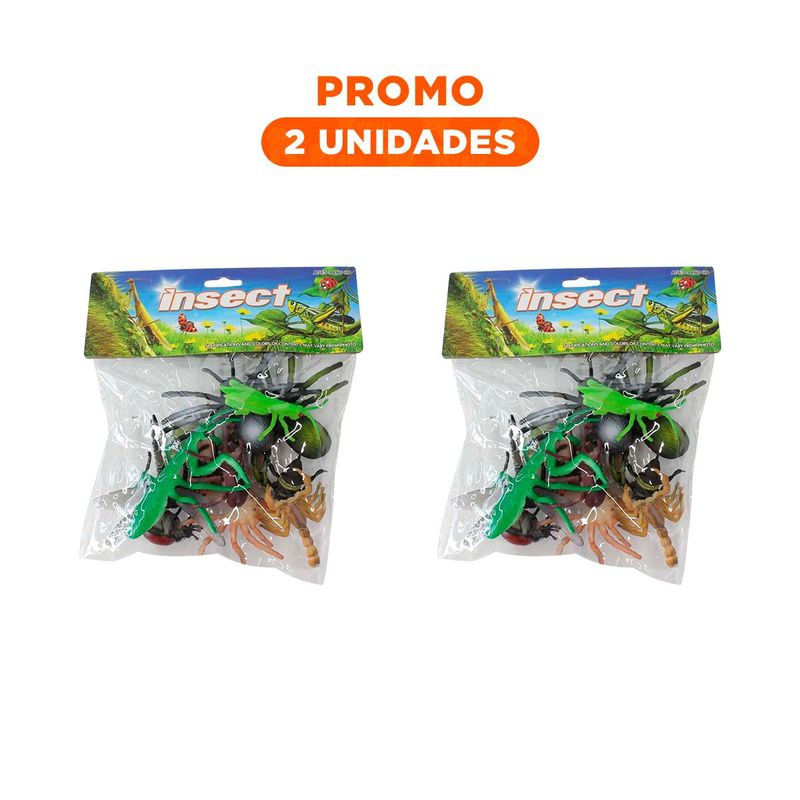 Pack2 Set de 12 Insectos de Plasticos de Multicolores RYBIU IMPORT ...