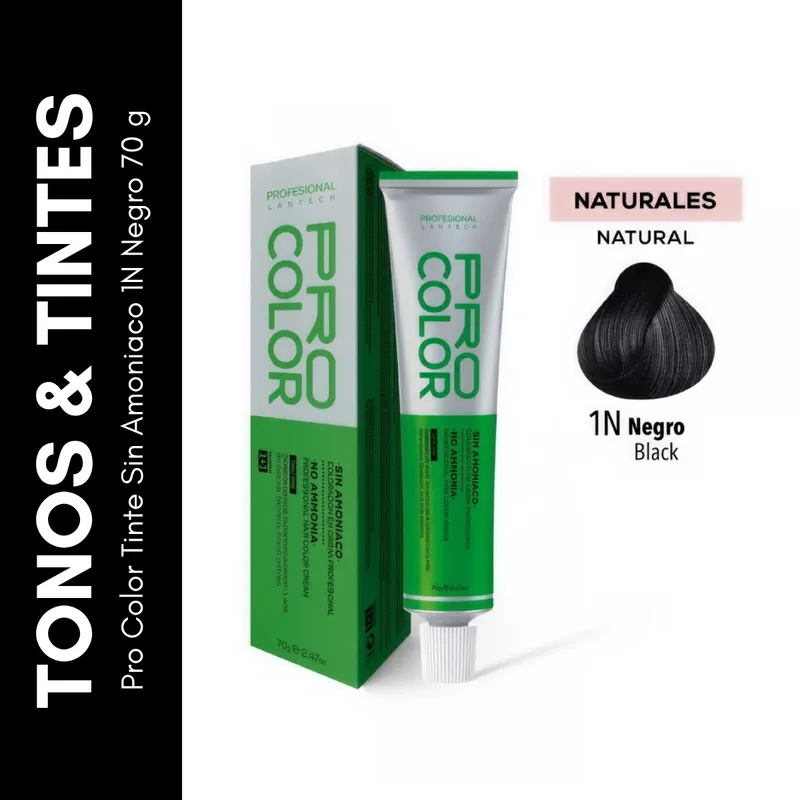 Pro Color Tinte Sin Amoniaco 1N Negro 70 g GENERICO | falabella.com