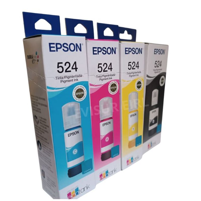 TINTA EPSON 524 KIT COMPLETO PACK 4 UND. EPSON | falabella.com