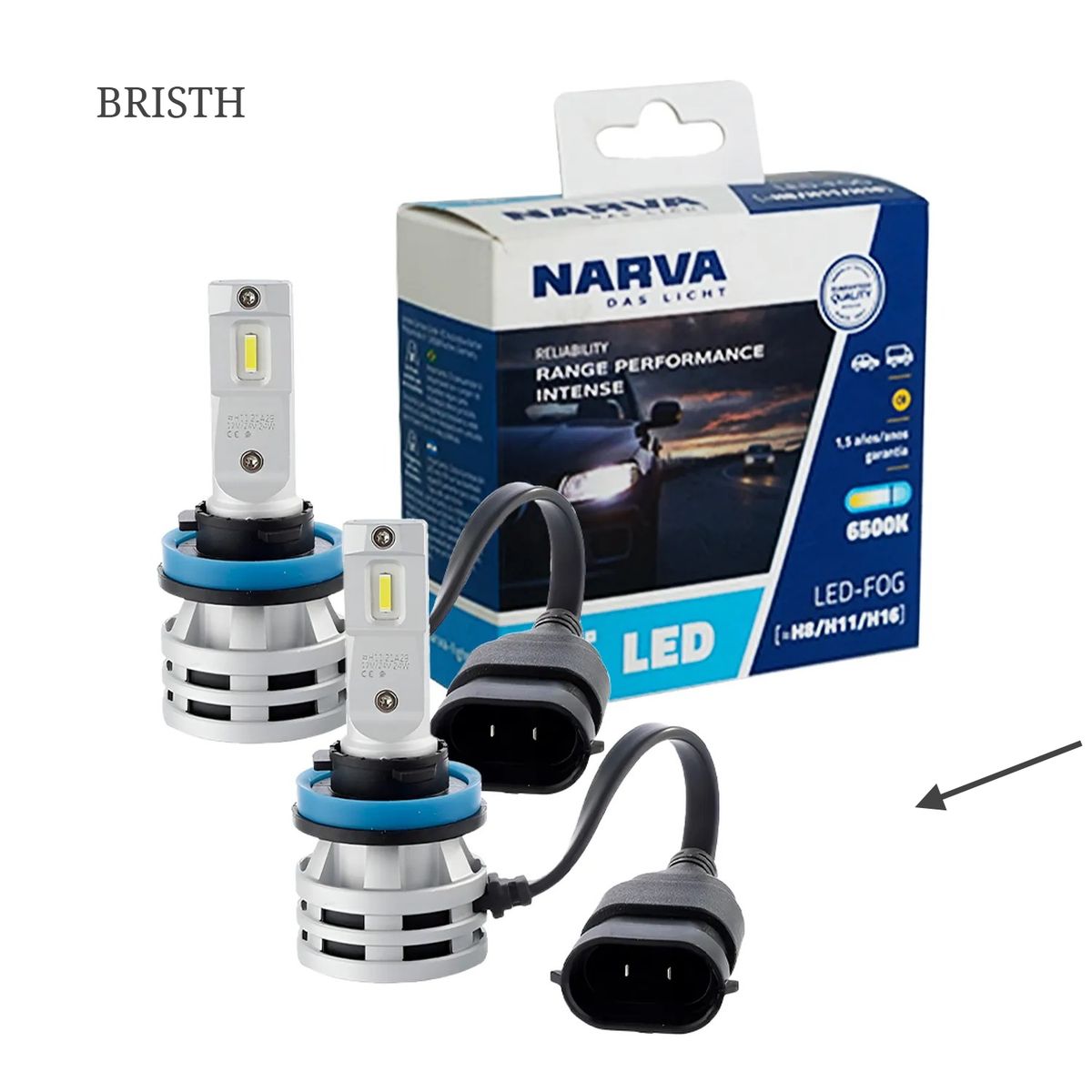 Foco Narva Led Blanca H11 H8 H16 12v 24v 20w 6500k Lúmenes NARVA ...