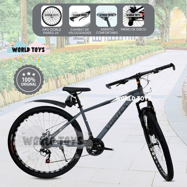Bicicleta Deportiva Aro 26 «LINEAL VORTEX» Gray VELOX | falabella.com