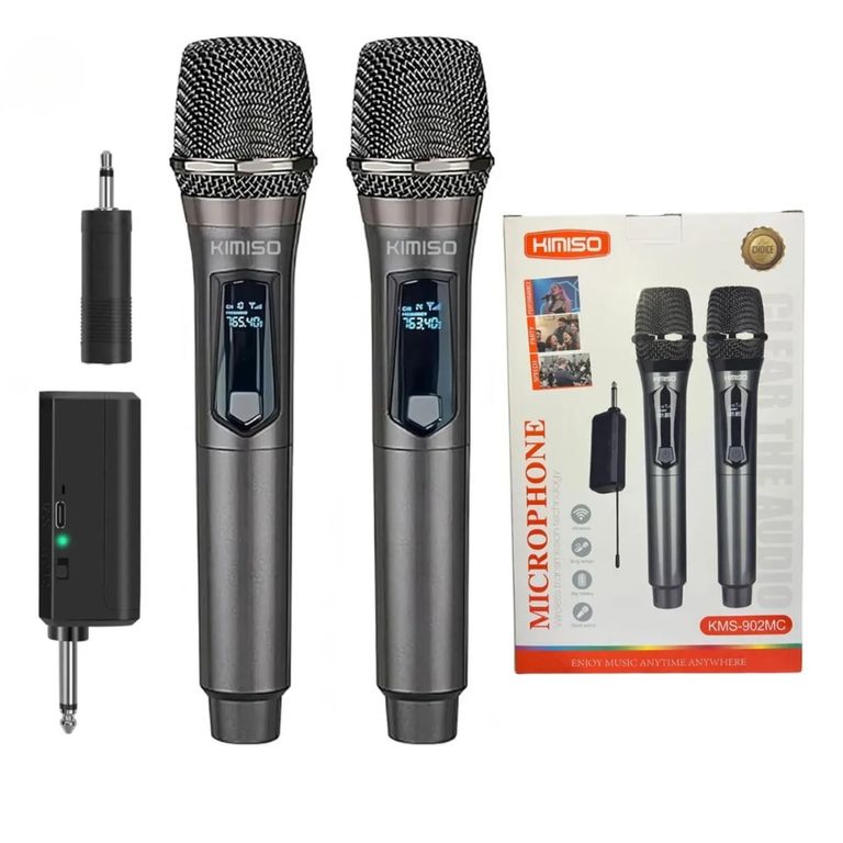 Micrófonos Inalámbricos Dual Recargables Con Receptor 30 M SANC ...