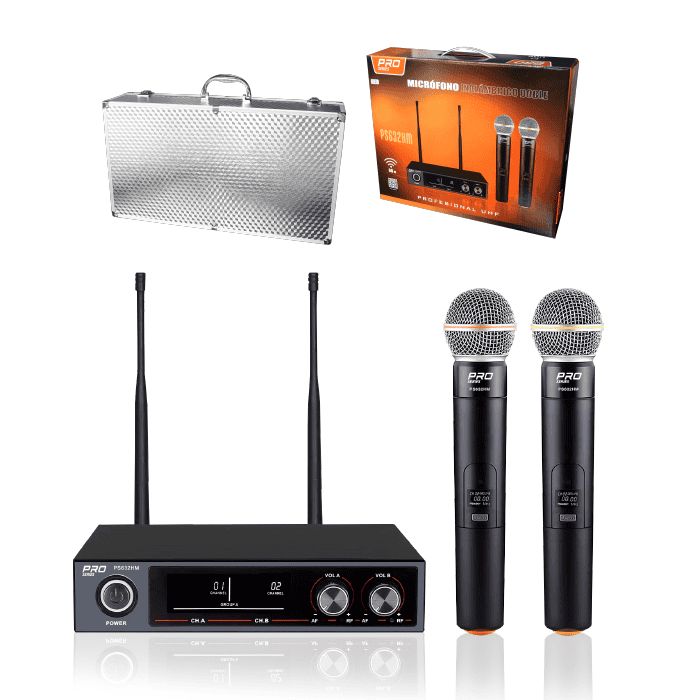 Micrófono Inalámbrico Doble PS632HM PRO SERIES GENERICO | falabella.com