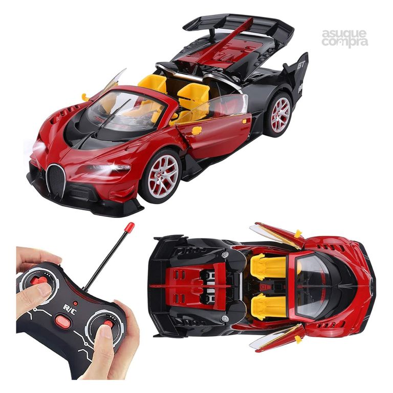 Carro con Control Remoto Bugatti Rojo Abre Puertas JS GENERICO ...