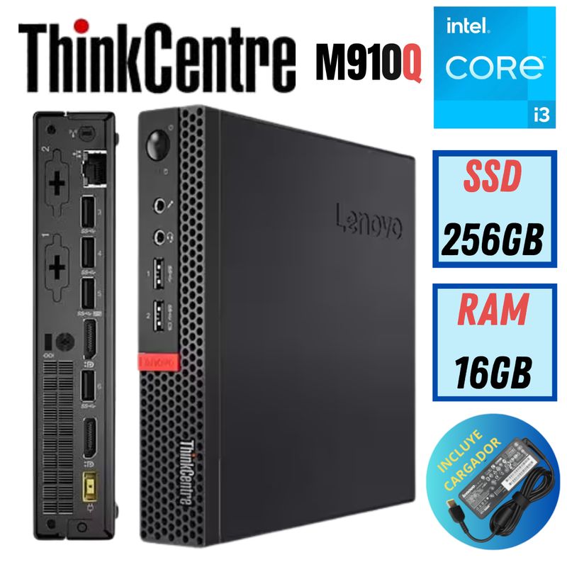 MINI PC LENOVO THINKCENTRE INTEL I3 SSD 256GB RAM 16GB TINY M910Q INTEL ...
