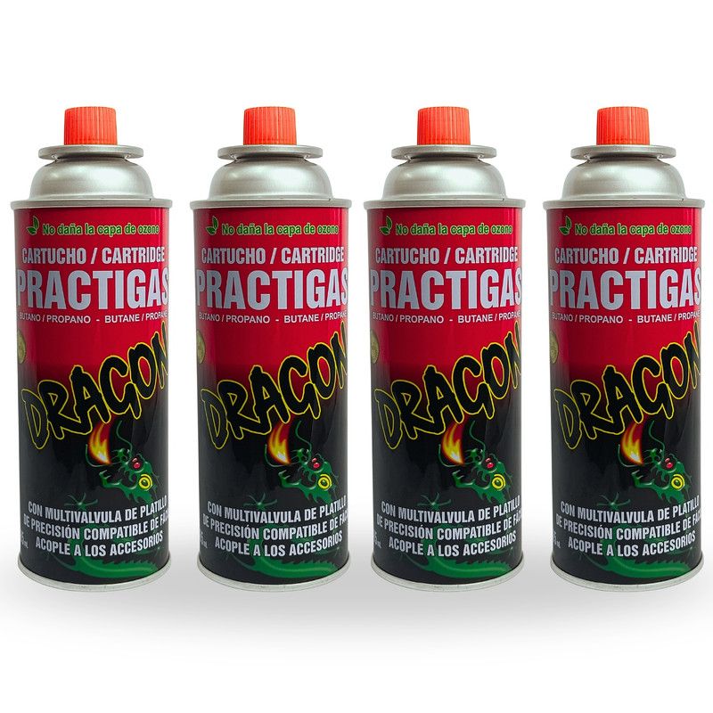 Gas Butano Ultra Refinado 485ml Larga Duración - 4 Unid DRAGON ...