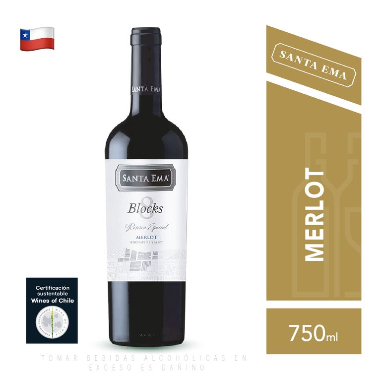 Vino Santa Ema Blocks 8 Reserva Especial - Merlot SANTA EMA | falabella.com