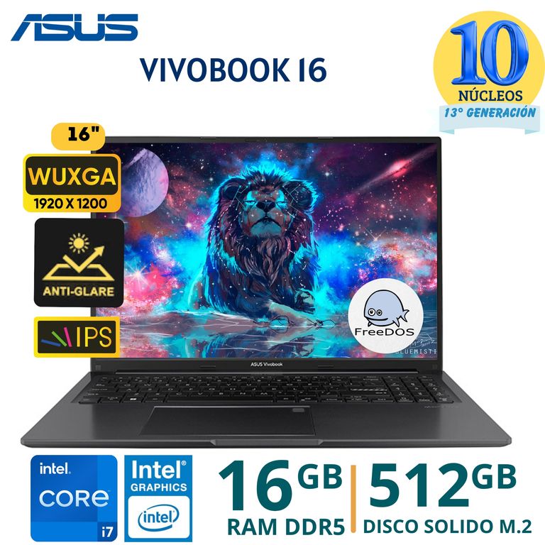 Laptop Asus VivoBook 16 X1605VA-MB1440 Intel Core 7 - 13620H, 16"WUXGA ...