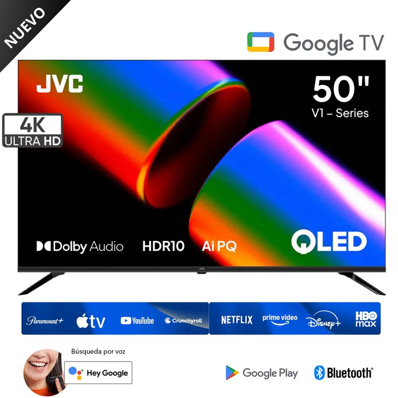 Televisor JVC 50" QLED Google TV 4K 50KM758 2025 JVC | falabella.com