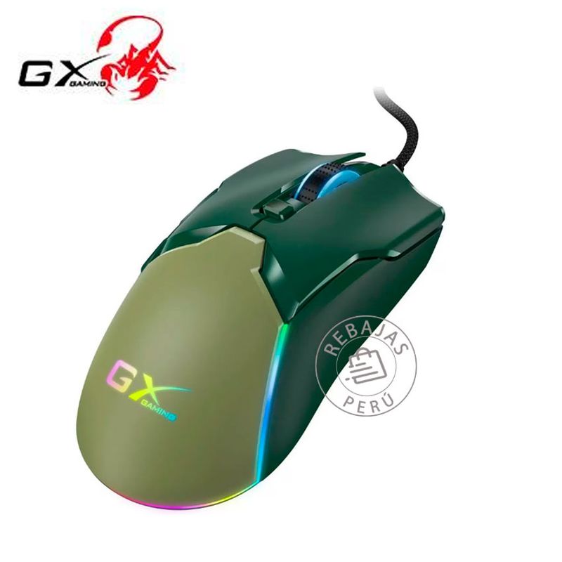 Mouse Gamer Genius Scorpion M700 7200 DPI 6 Botones RGB Verde GENIUS GX ...