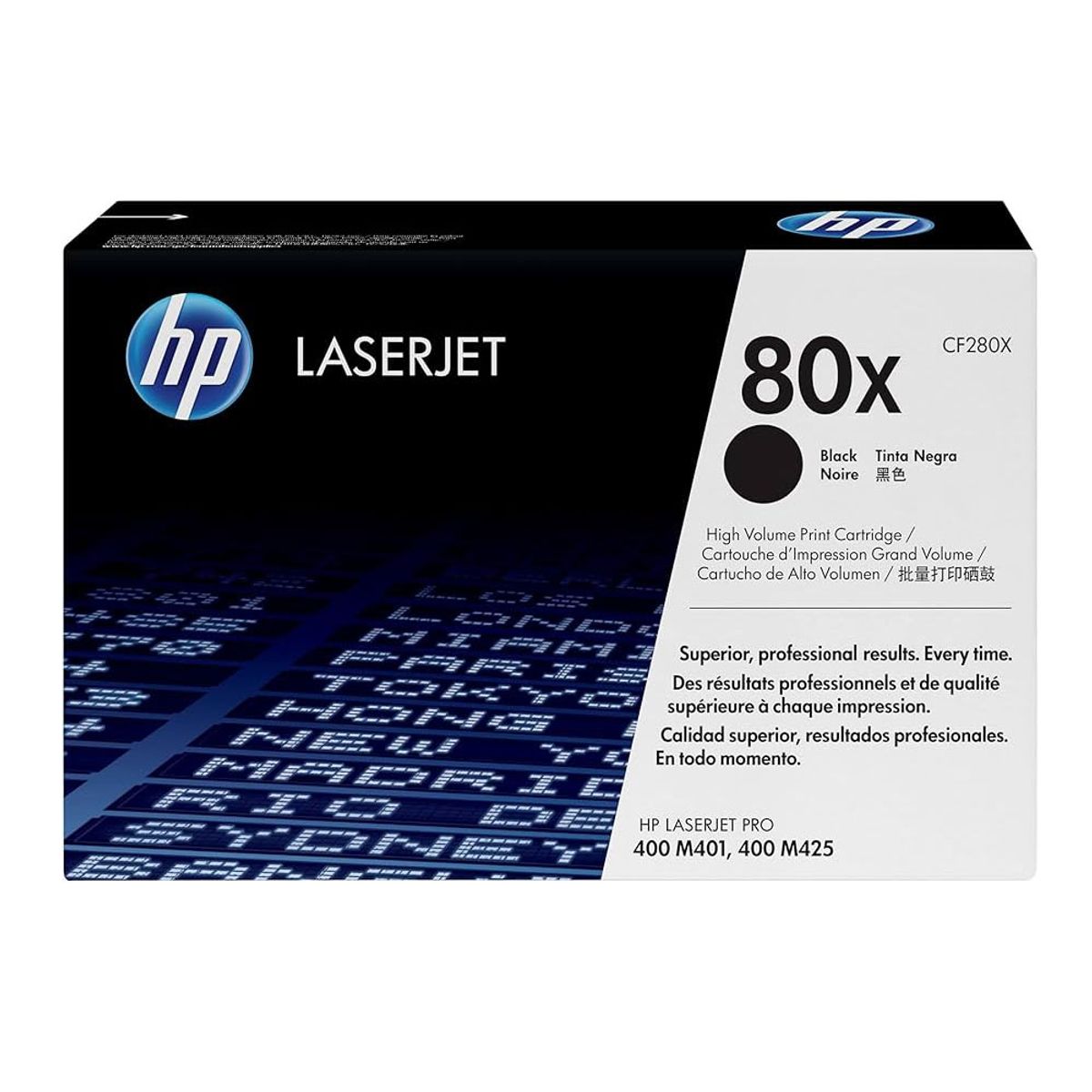 Toner HP 80X Negro CF280X LaserJet M401M425 6900 Pag HP | falabella.com