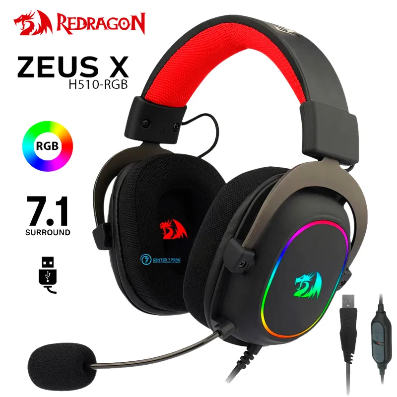 Audífonos Gamer Redragon Zeus X H510-RGB 7.1 REDRAGON | falabella.com