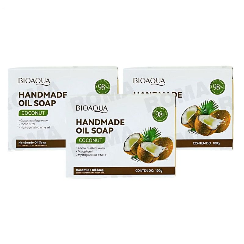 PACK 3 JABÓN EN BARRA DE COCO BIOAQUA 100G BIOAQUA | falabella.com