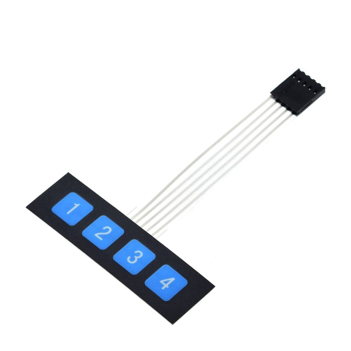 Teclado Matricial 1×4 de Membrana Panel Numérico Flexible para Arduino ...