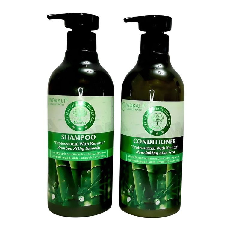 SHAMPOO Y ACONDICIONADOR BAMBÚ 550ML WOKALI WOKALI | falabella.com