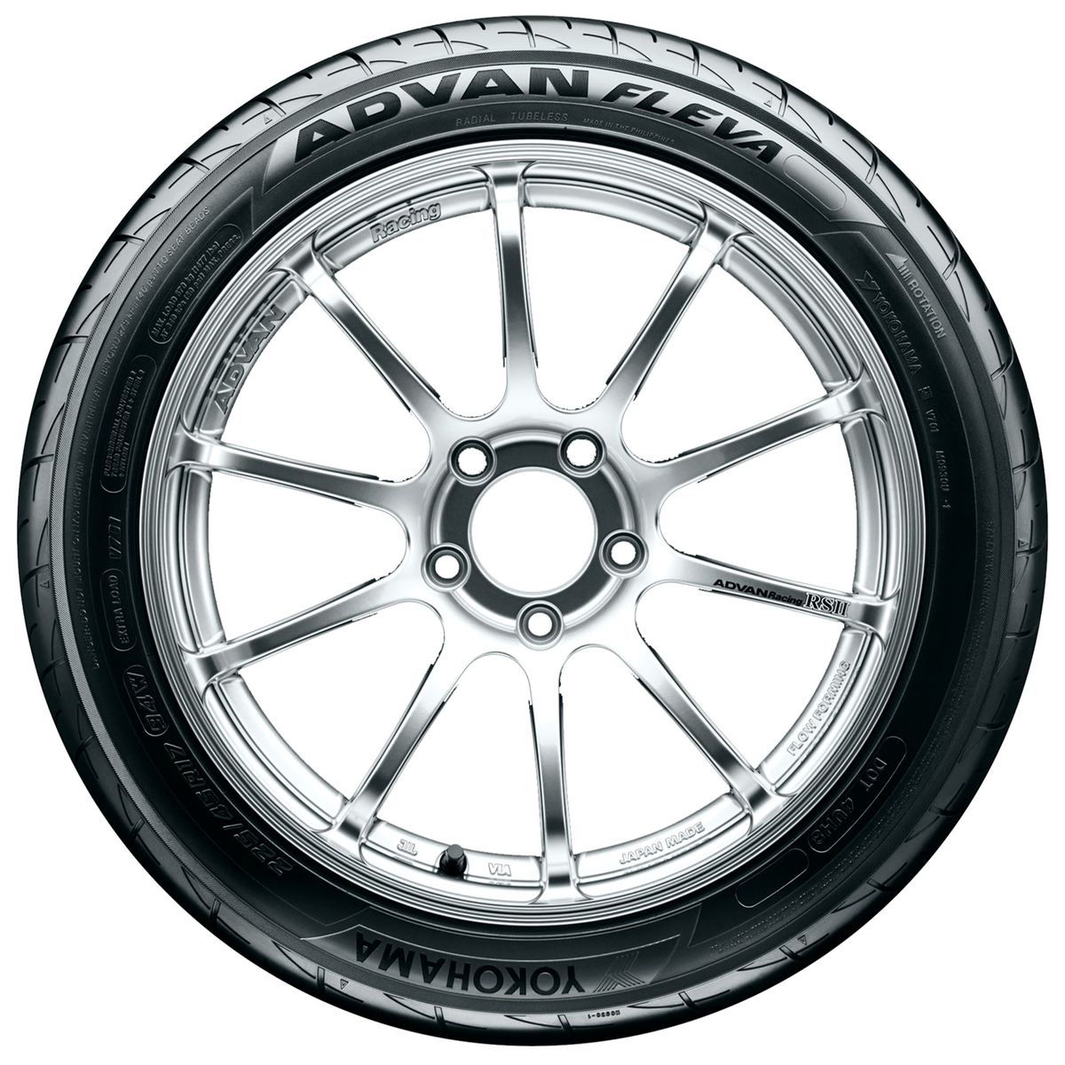 Set X4 LLANTA 20555R15 88V YOKOHAMA ADVAN Fleva V701 TL YOKOHAMA ...